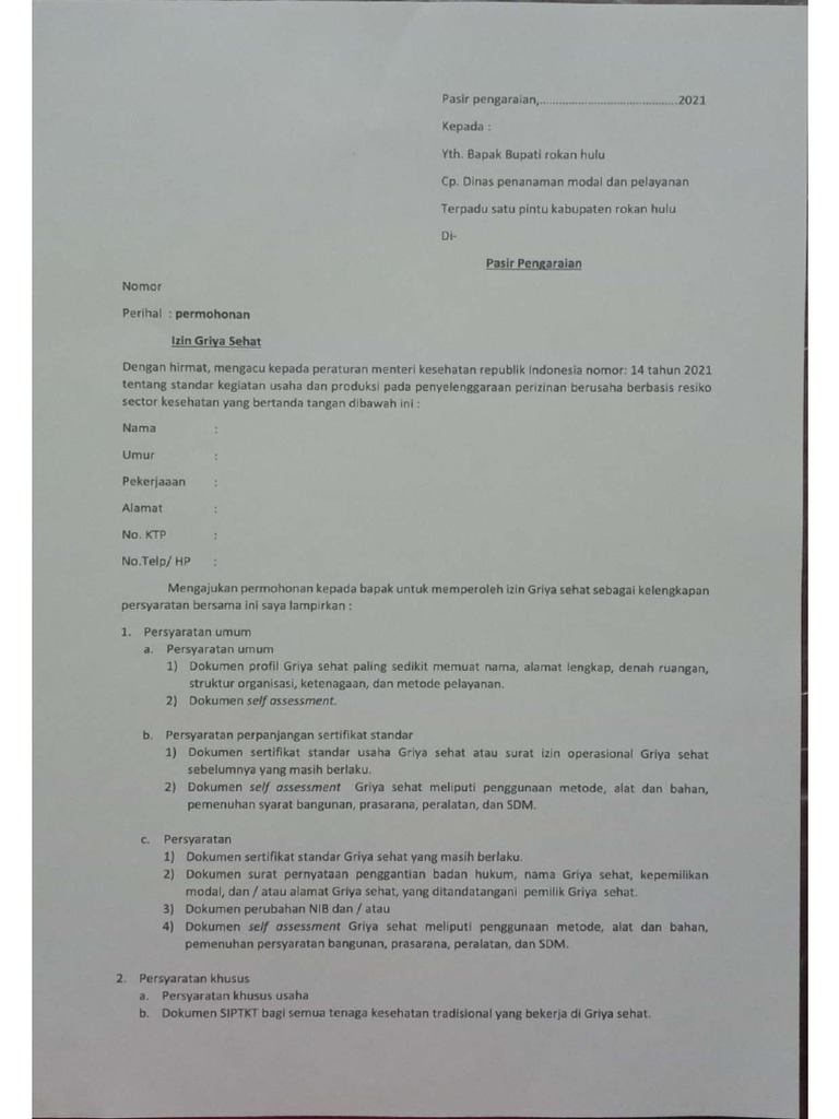 Izin Griya Sehat Pdf