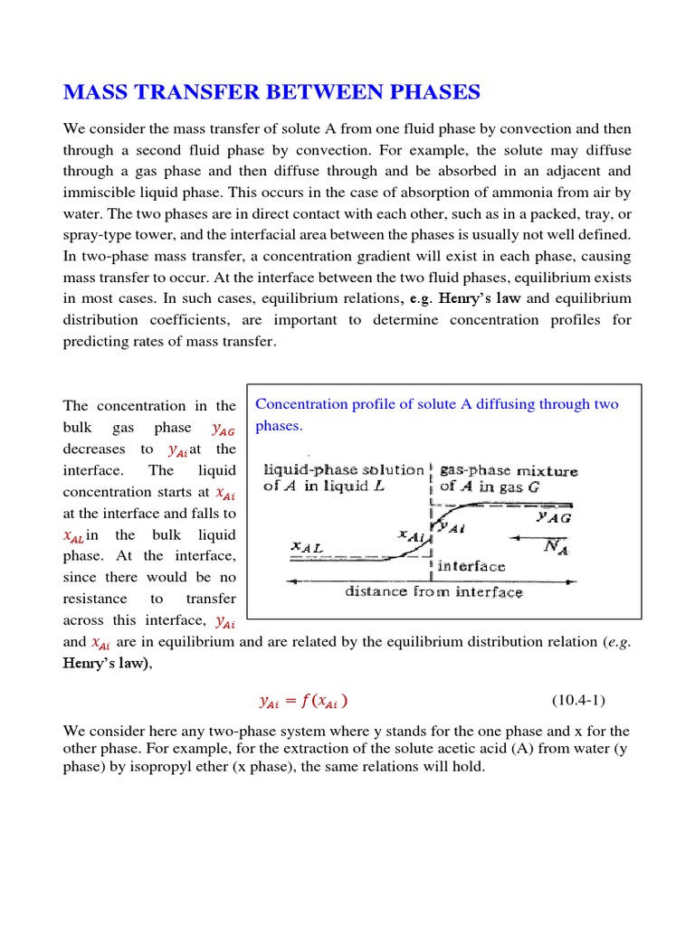 Absorber Design Part2 Interphase Mass Transfer Rev3 | PDF | Phase (Matter) | Diffusion