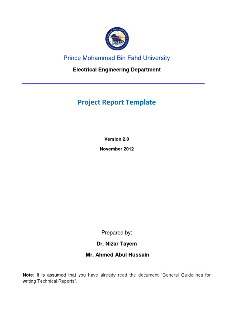 Project Final Report Template - v2 | Download Free PDF | Project ...