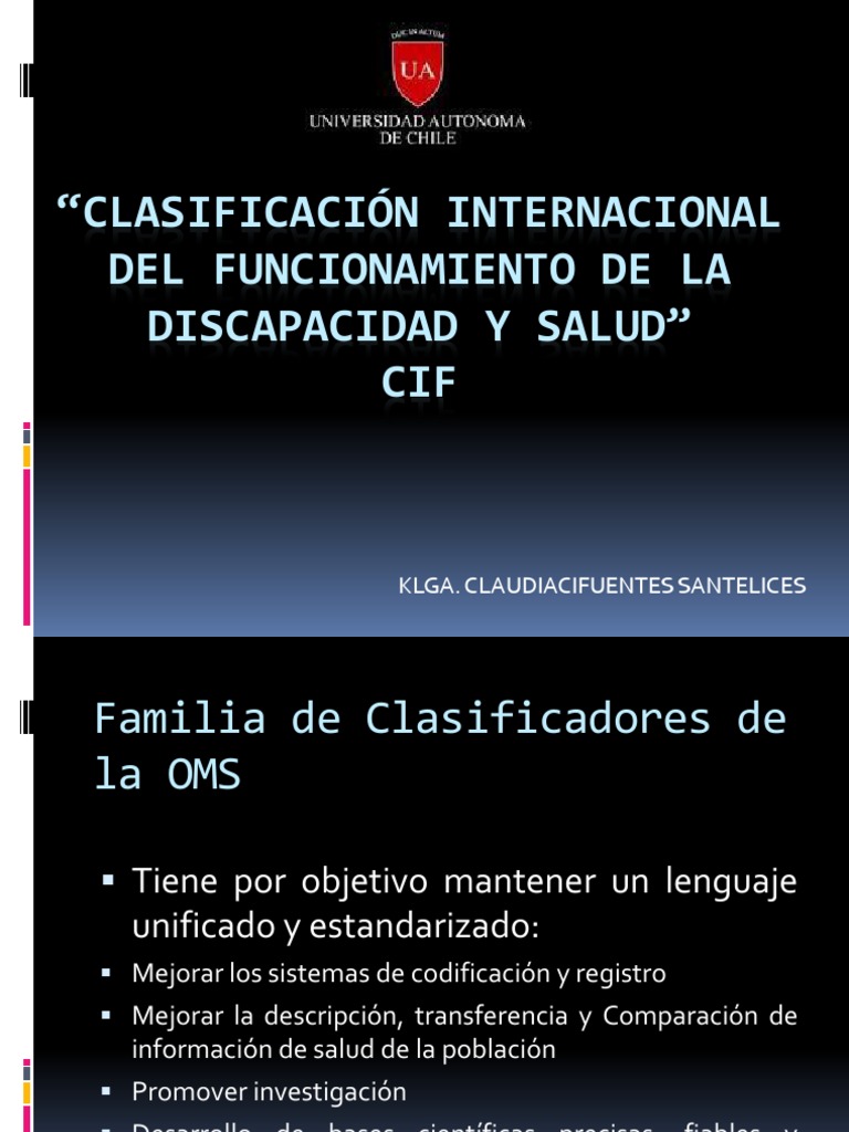 Clasificacion Internacional Del Funcionamiento de La Discapacidad | PDF | Invalidez | Ciencia ...