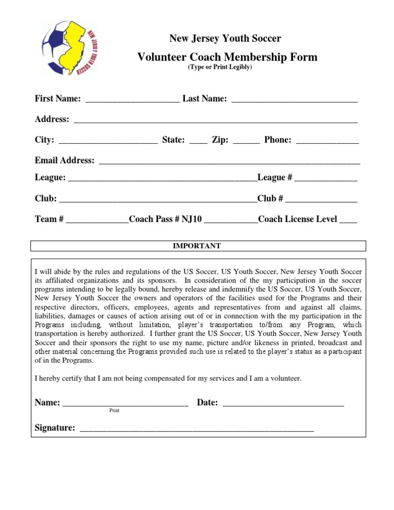 Coach Member Form | PDF | Career & Growth | Sports & Recreation