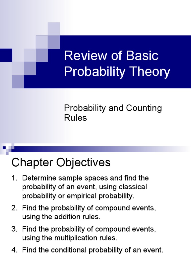 Review of Basic Probability Theory | PDF | Probability | Probability Theory