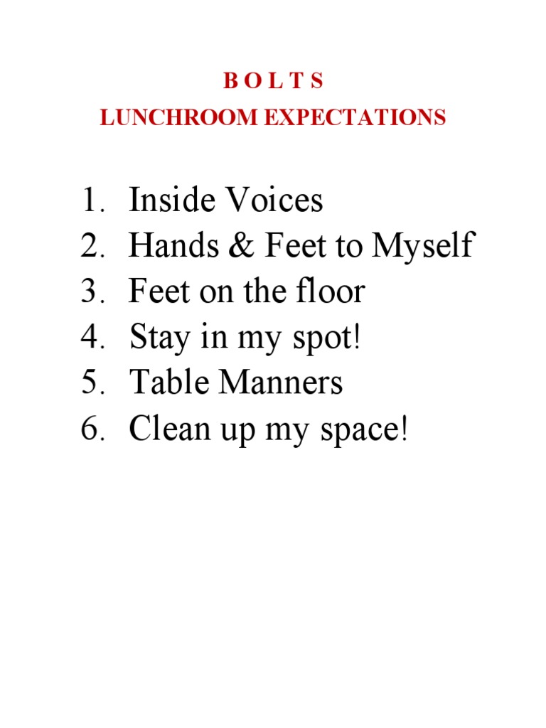 Table Expectations | PDF | Language Arts & Discipline