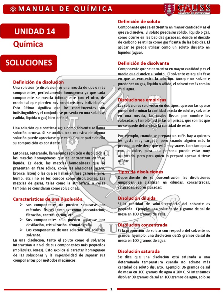 CIIU - Unidad 14 | PDF | Concentración | Mezcla