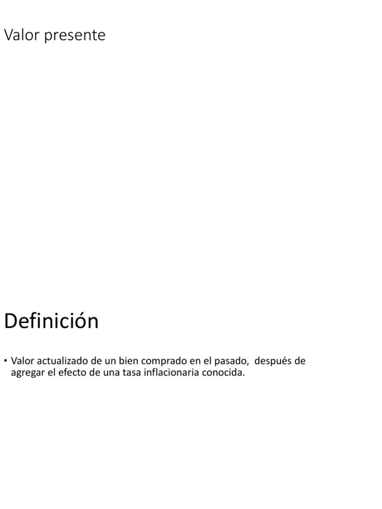 Valor Presente | PDF