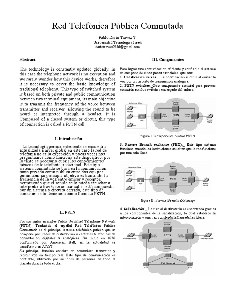 PSTN | PDF | Red Telefónica Conmutada | Teléfono