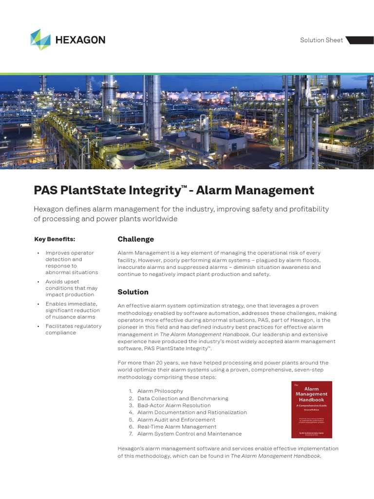 PAS PlantState Integrity™ - Alarm Management Solution Sheet (A4) | PDF ...