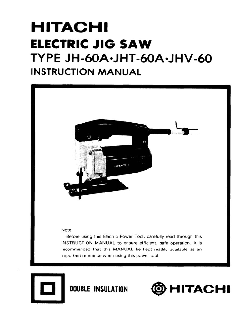Hitachi JHT60A User Manual | PDF