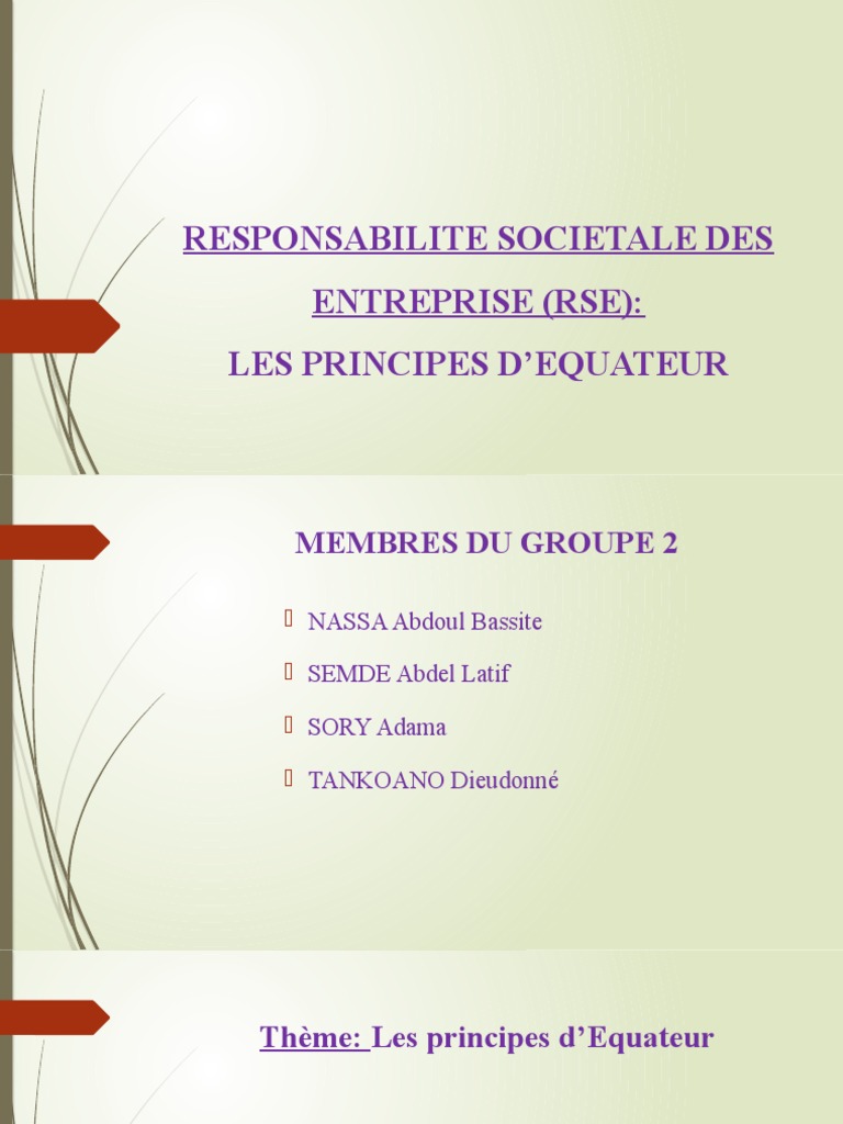 Expose Responsabilite Societale Des Entreprises (Rse) - 1 | PDF ...
