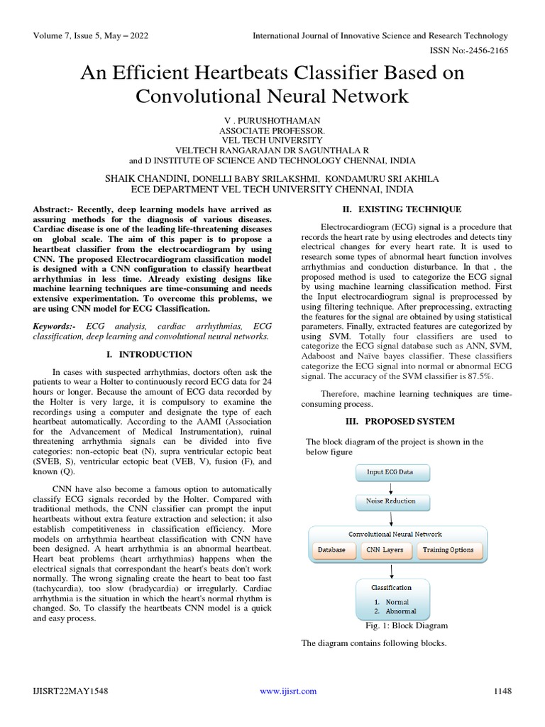 An Efficient Heartbeats Classifier Based On Convolutional Neural Network | PDF ...