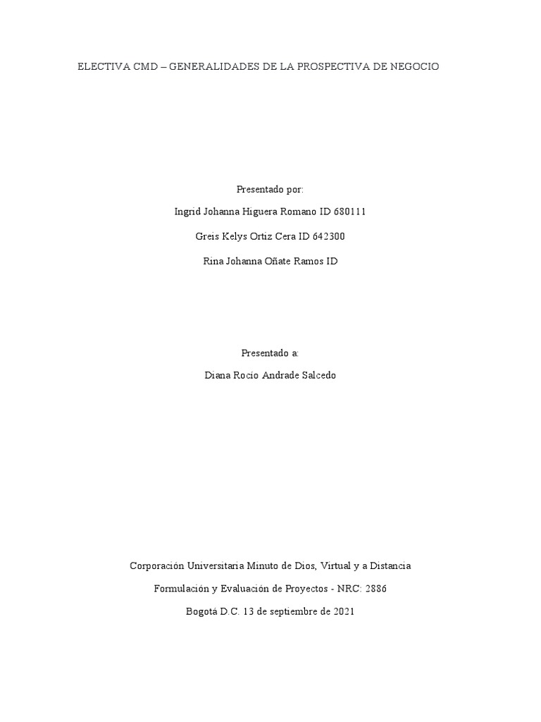 Actividad 3 Electiva CMD | PDF | Planificación estratégica | Mercado (economía)