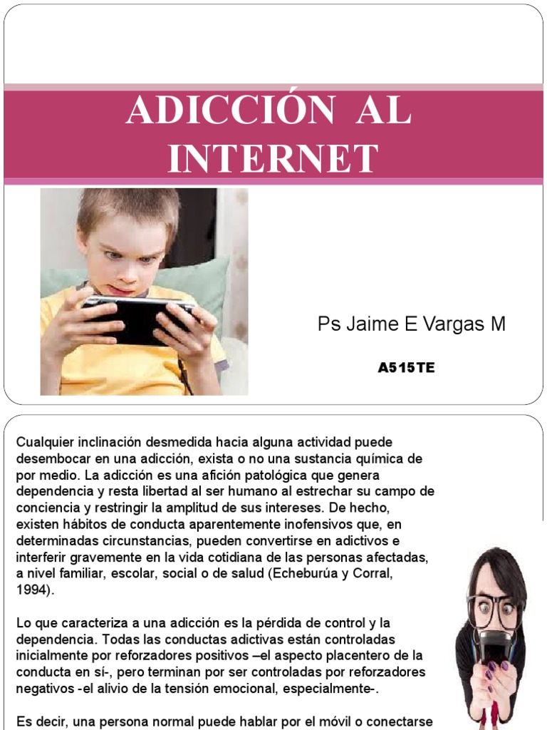 E Adiccion Al Internet | Descargar gratis PDF | Internet | Adolescencia
