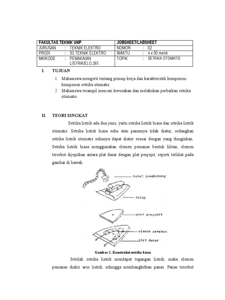 Komponen dan Perbaikan Setrika Otomatis | PDF