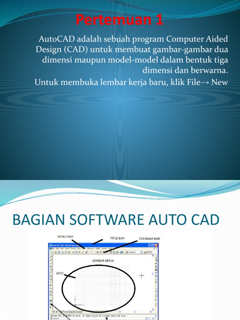 Langkah Menggambar Garis di AutoCAD | PDF