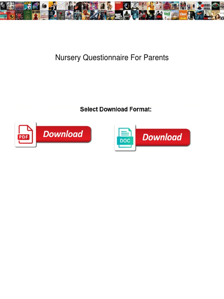 Nursery Questionnaire For Parents | PDF | Preschool | Child Care