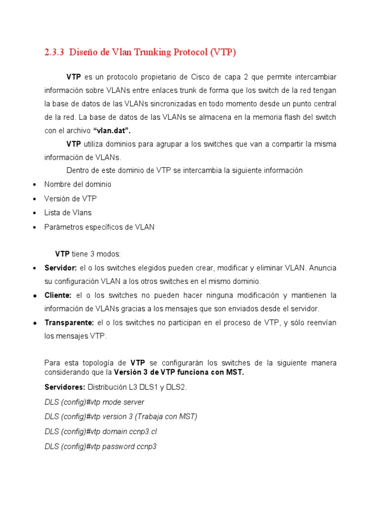 2.3.3 VTP | PDF | Ciencia y matemáticas | Informática