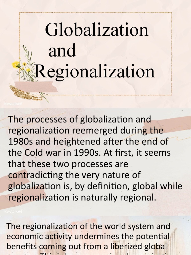 Globalization and Regionalization | PDF | Globalization | Competition