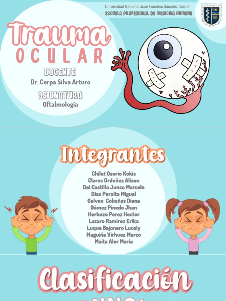 Trauma Ocular | PDF | Ojo humano | Especialidades Medicas