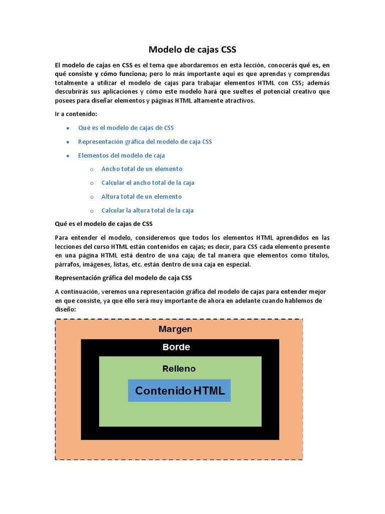 Modelo de Cajas CSS | PDF | Color | HTML
