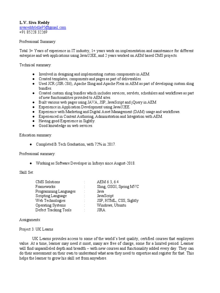 L.V. Siva Reddy: Sivareddylella95@ | PDF | Spring Framework | Java (Programming Language)