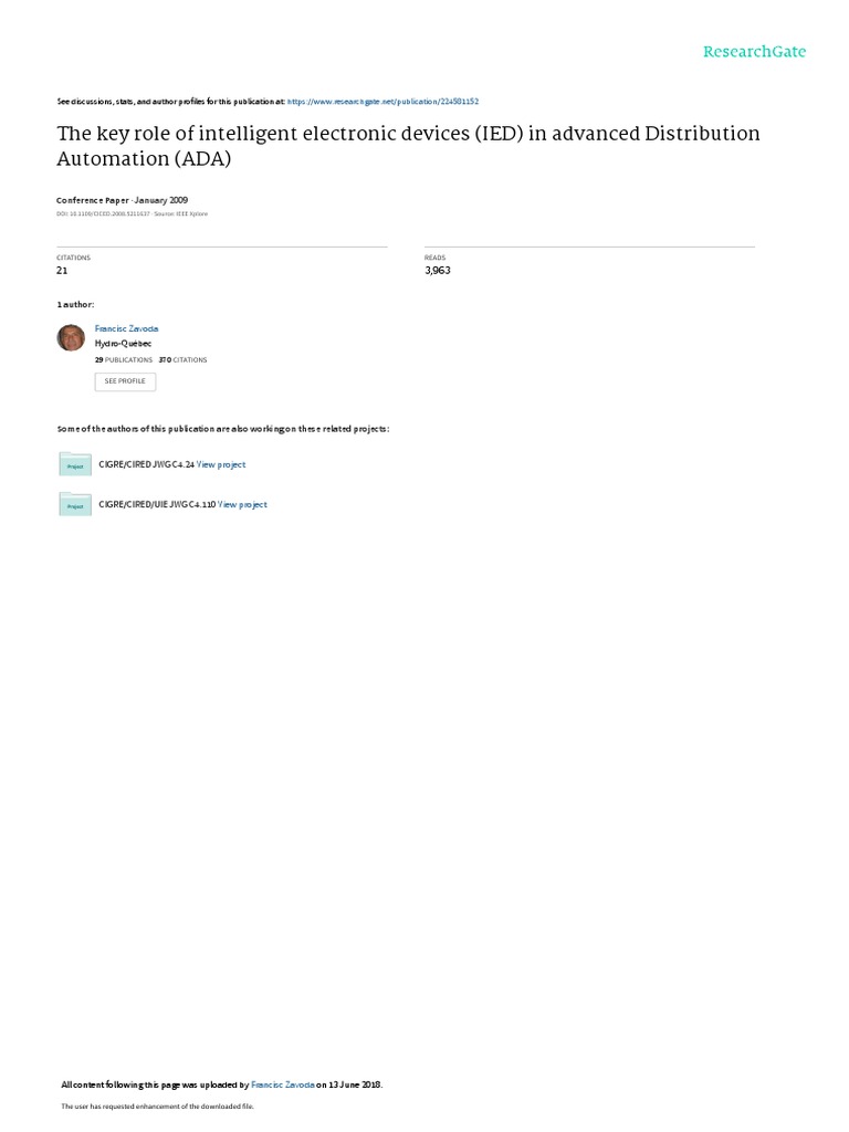 The Key Role of Intelligent Electronic Devices (IED) in Advanced ...