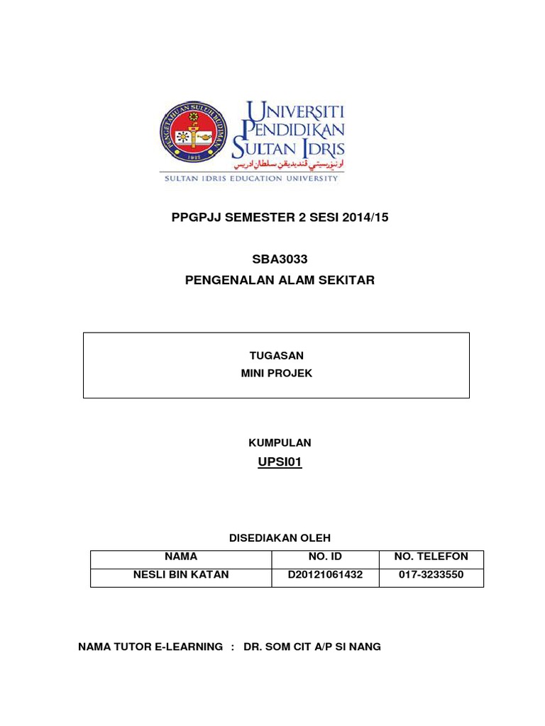Mini Projek Alamsekitar | PDF