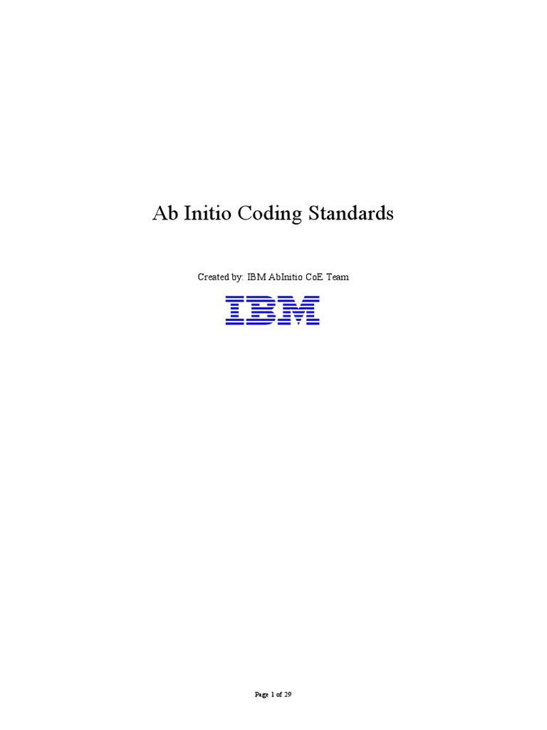 EIM AbInitio Development Standards | PDF | Parameter (Computer Programming) | Databases