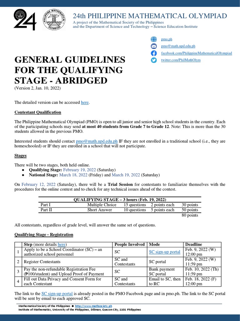 PMO24 General Guidelines - Abridged | PDF | Cyberspace