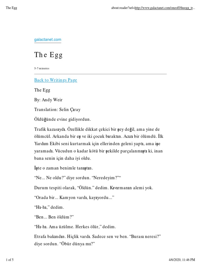 The Egg | PDF