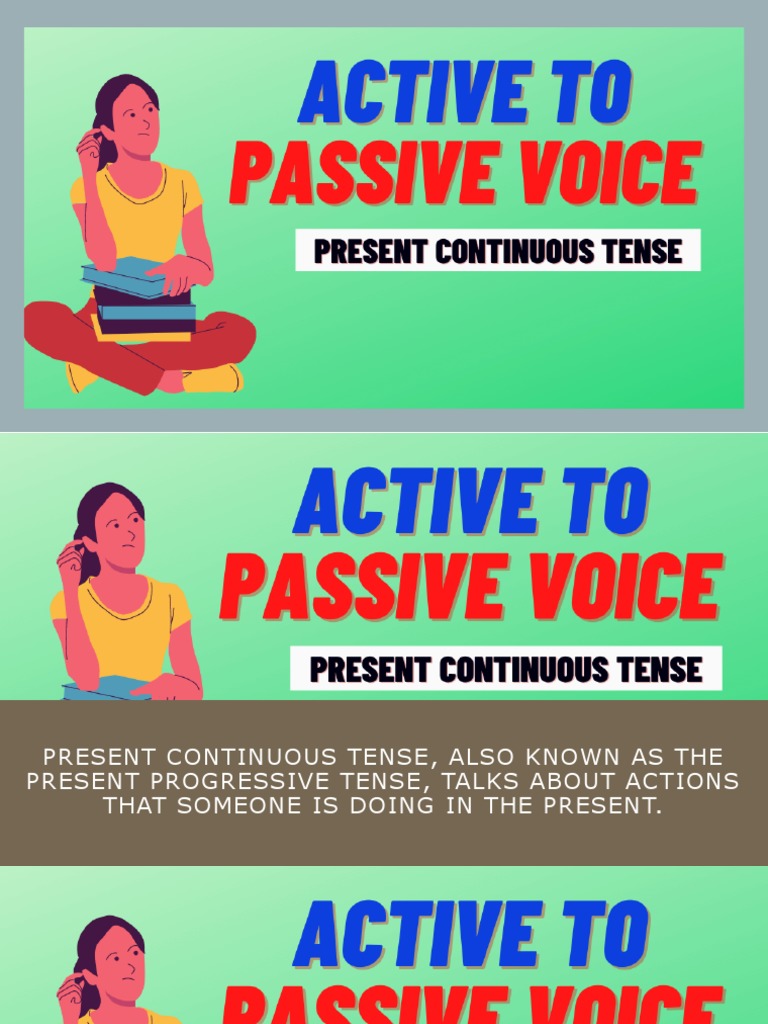 active and passive voice- progressive and perfect tense | PDF ...