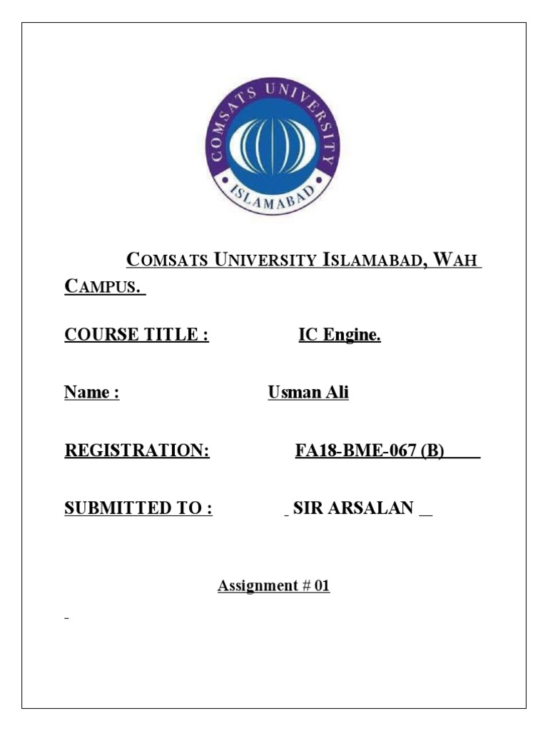 Assignment #1 | PDF | Internal Combustion Engine | Piston
