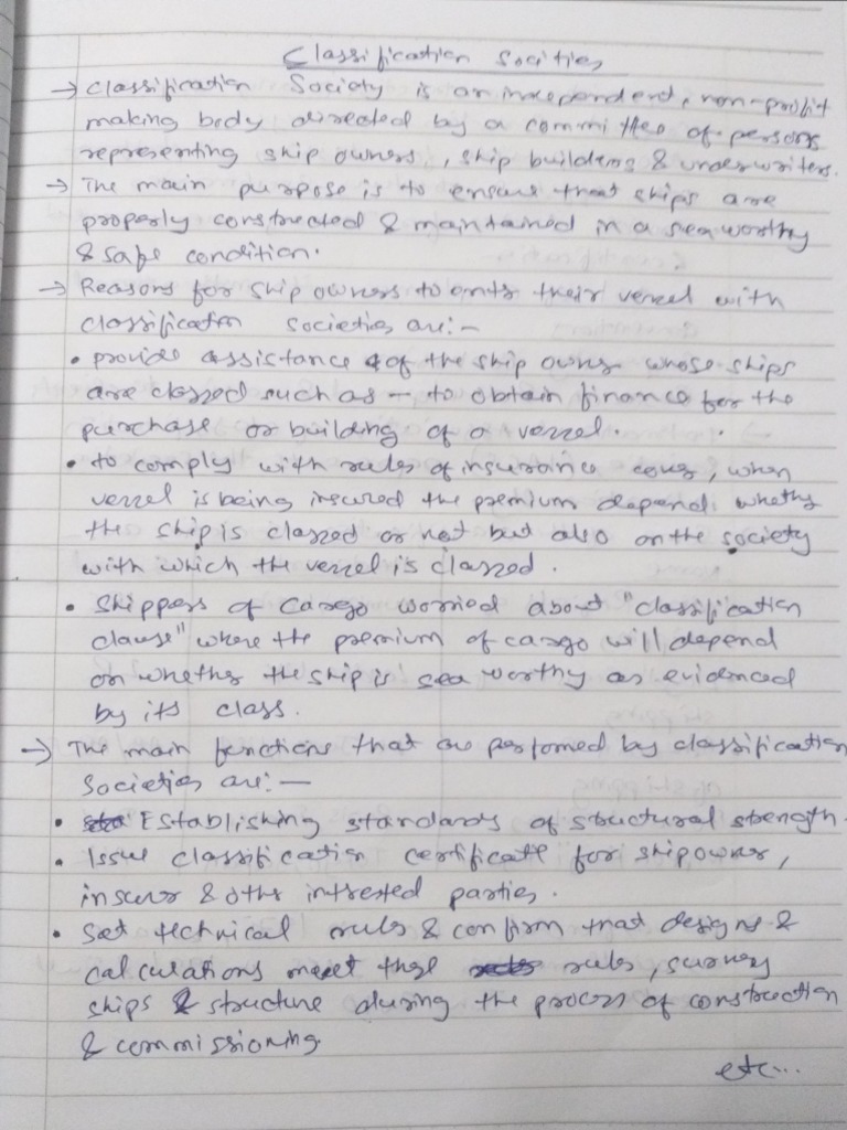 Classification Society | PDF