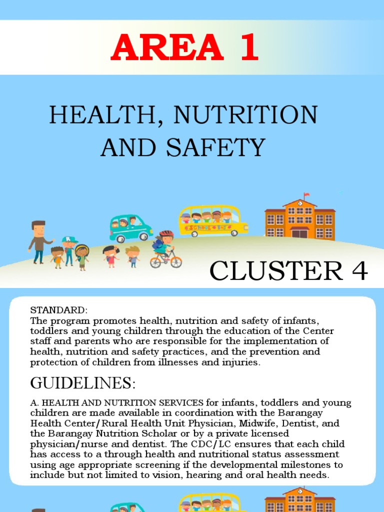 Area 1: Health, Nutrition and Safety | PDF | Foods | Sanitation
