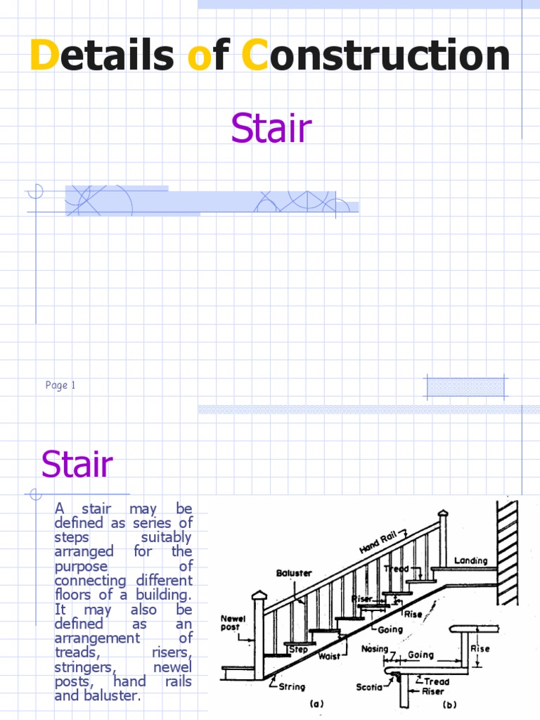 Lec 7 Stairs, Floors and Roofs | PDF | Roof | Stairs