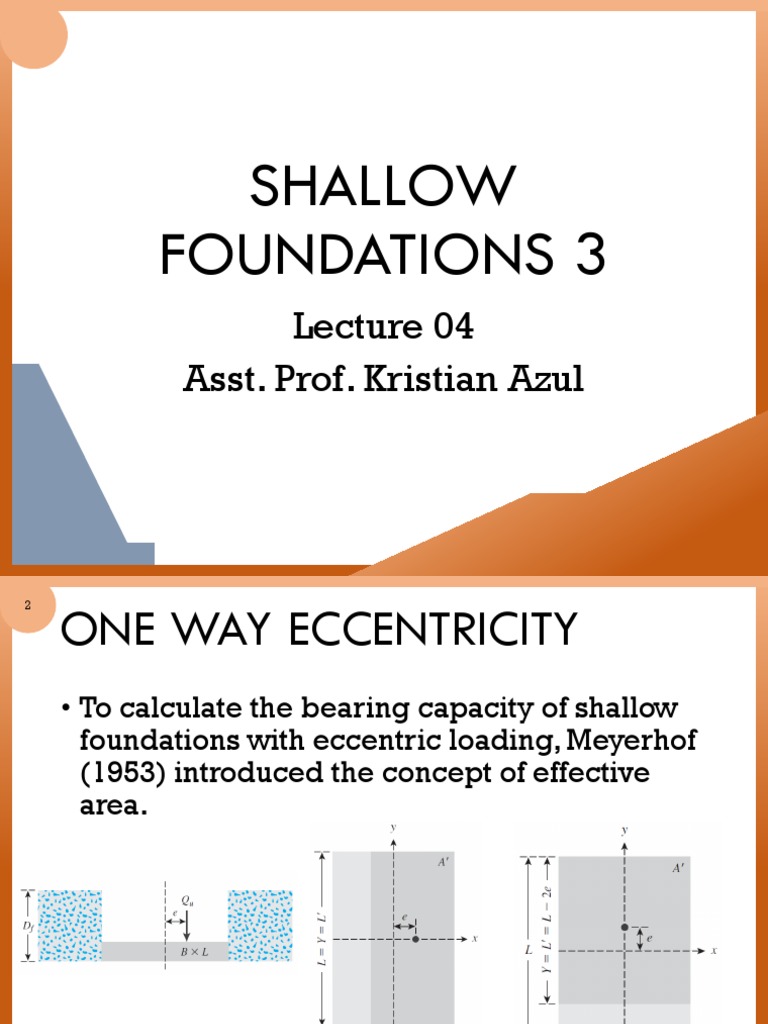 Eccentric Loading in Shallow Foundations | PDF | Applied And ...
