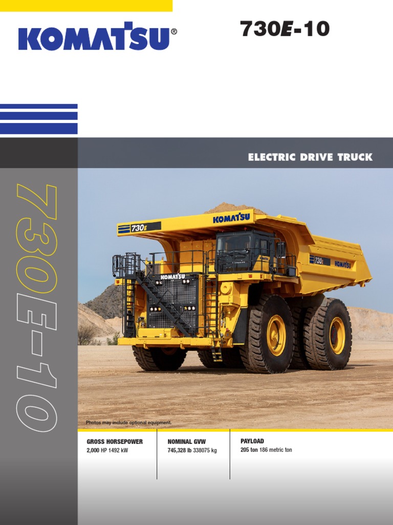 Komatsu 730 E-10 - Ficha Técnica ENG | PDF | Truck | Horsepower