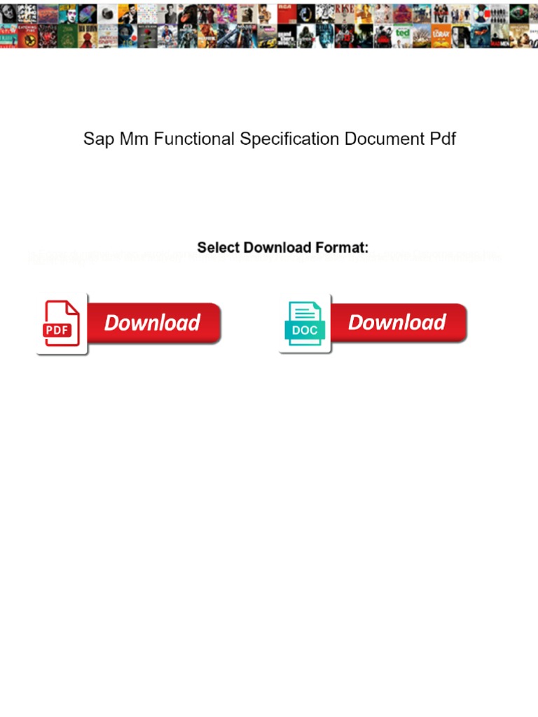 Sap MM Functional Specification Document PDF - PDF | PDF