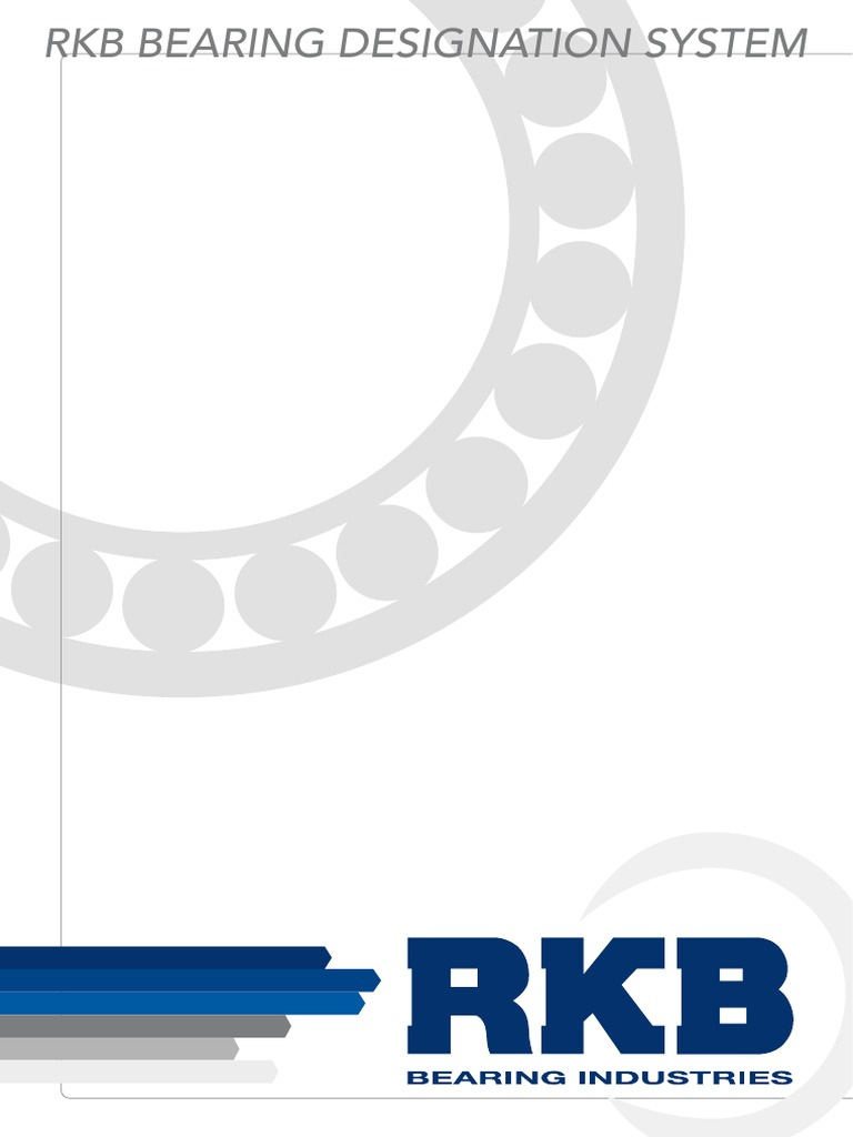 RKB Bearing Designation System | PDF | Bearing (Mechanical ...