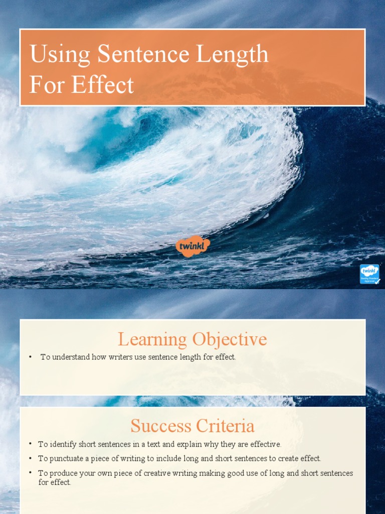 Using Sentence Length for Creative Effect | PDF | Tsunami | Sea