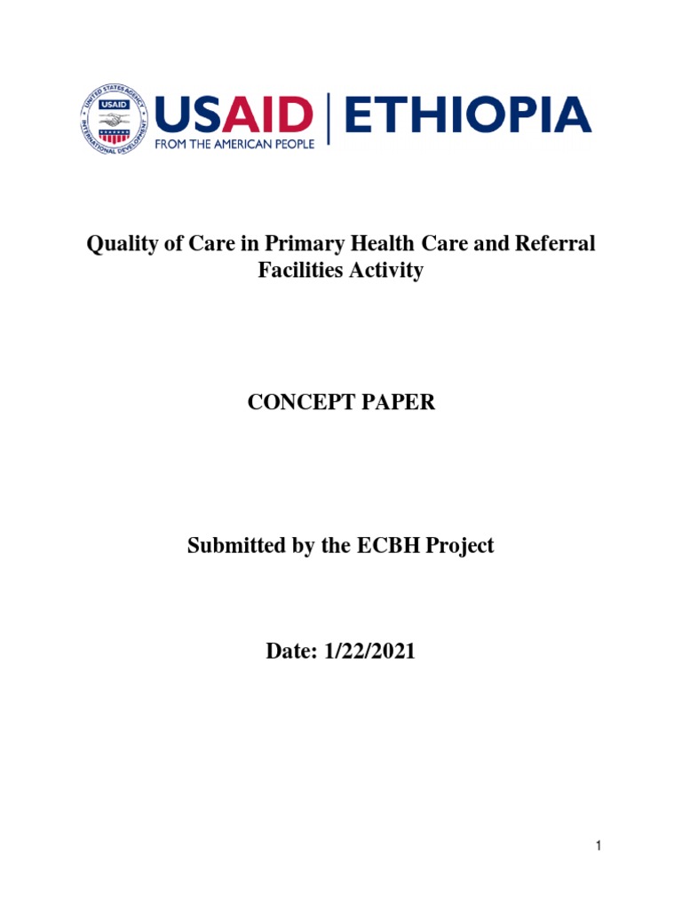 Concept Note of The Primary Health Care QOC Activity | PDF | Health ...