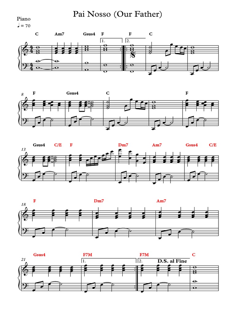 8 Pai Nosso (Our Father) - Piano | PDF
