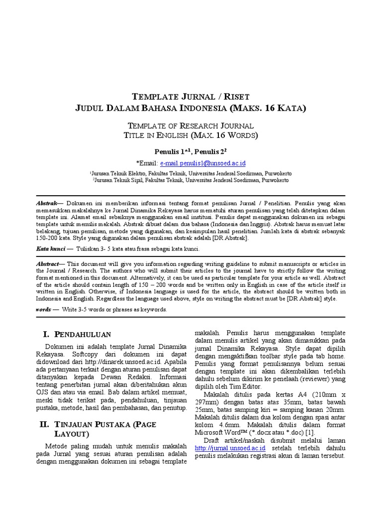 Template Jurnal 2 Kolom | PDF