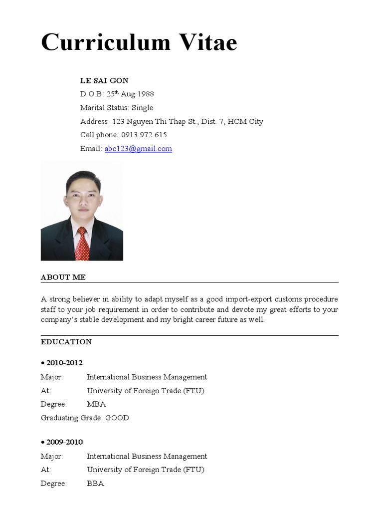 CV-Export-Import Customs Staff | PDF | Customs | Taxes