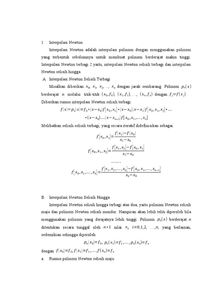 Interpolasi Newton | PDF