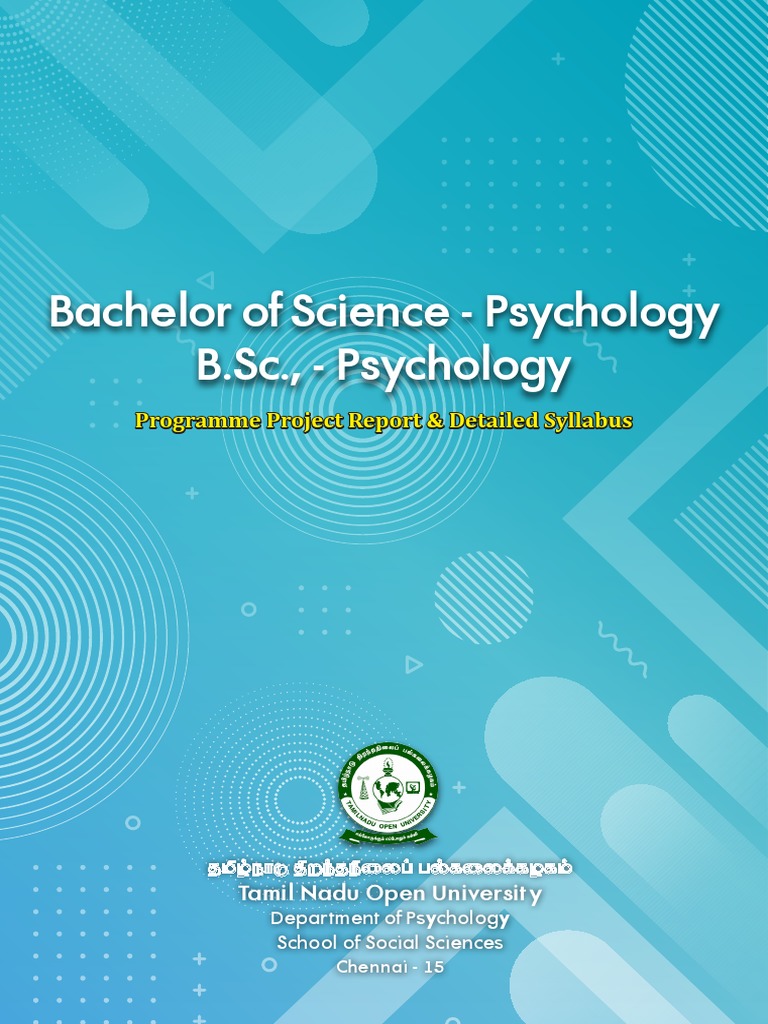 Bachelor of Science - Psychology B.SC., - Psychology: Programme Project ...