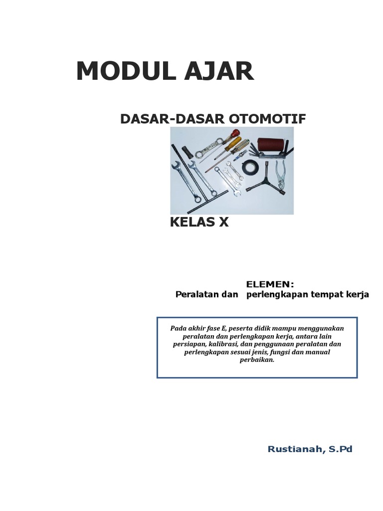 Modul Ajar Peralatan Dan Perlengkapan Tempat Kerja | PDF Modul Ajar Peralatan Dan Perlengkapan Tempat Kerja | PDF