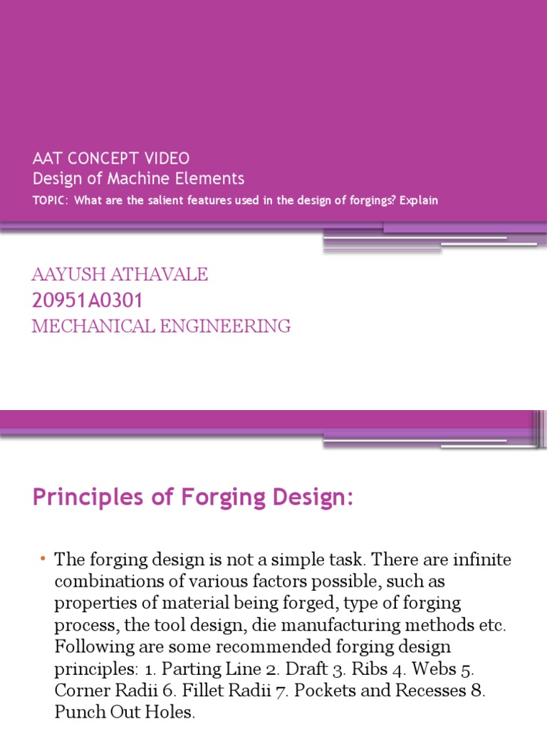 Aat Concept Video Design of Machine Elements: Aayush Athavale ...