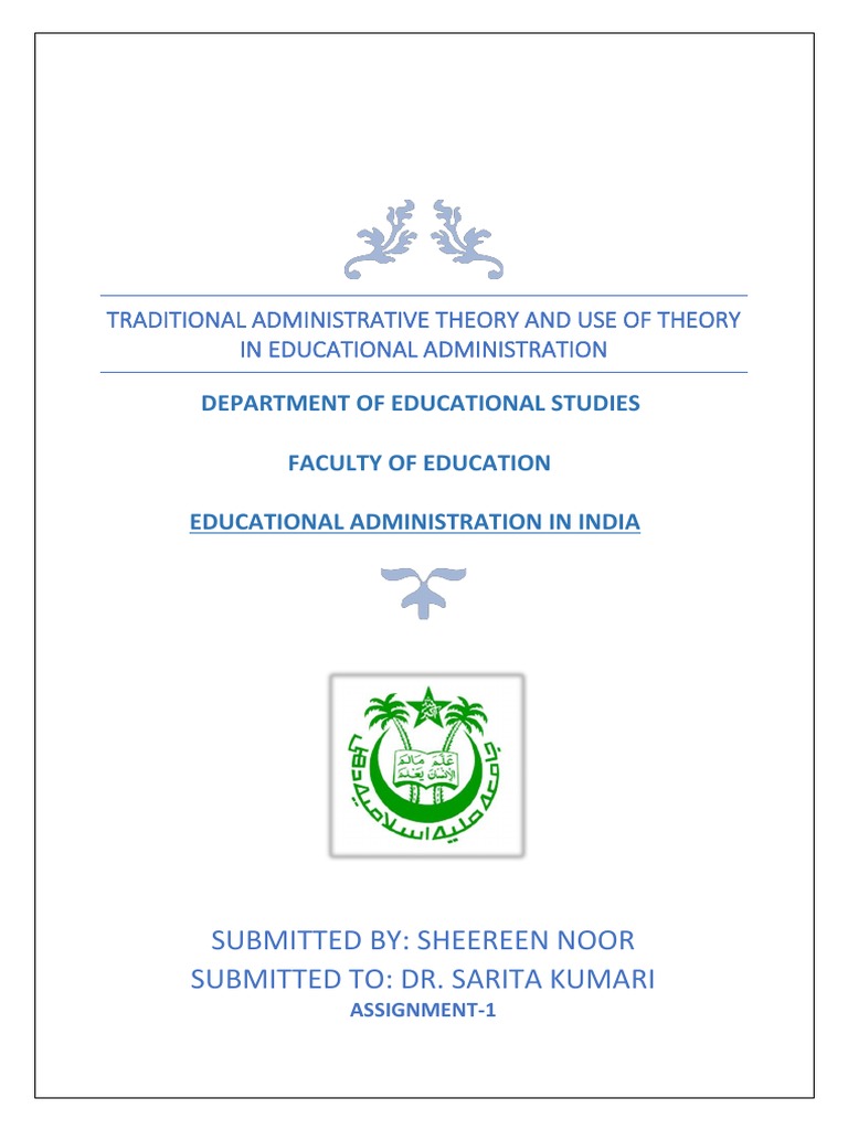 Traditional Administrative Theory. | PDF | Leadership | Theory