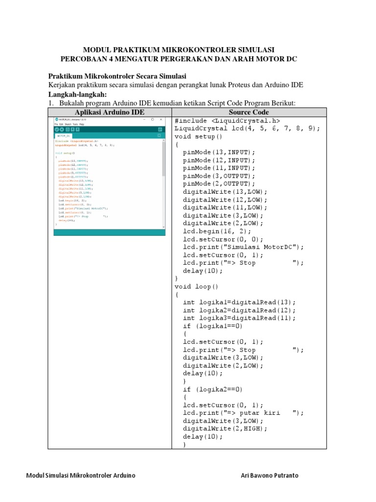 Modul 4 Simulasi Motor DC | PDF | Komputer