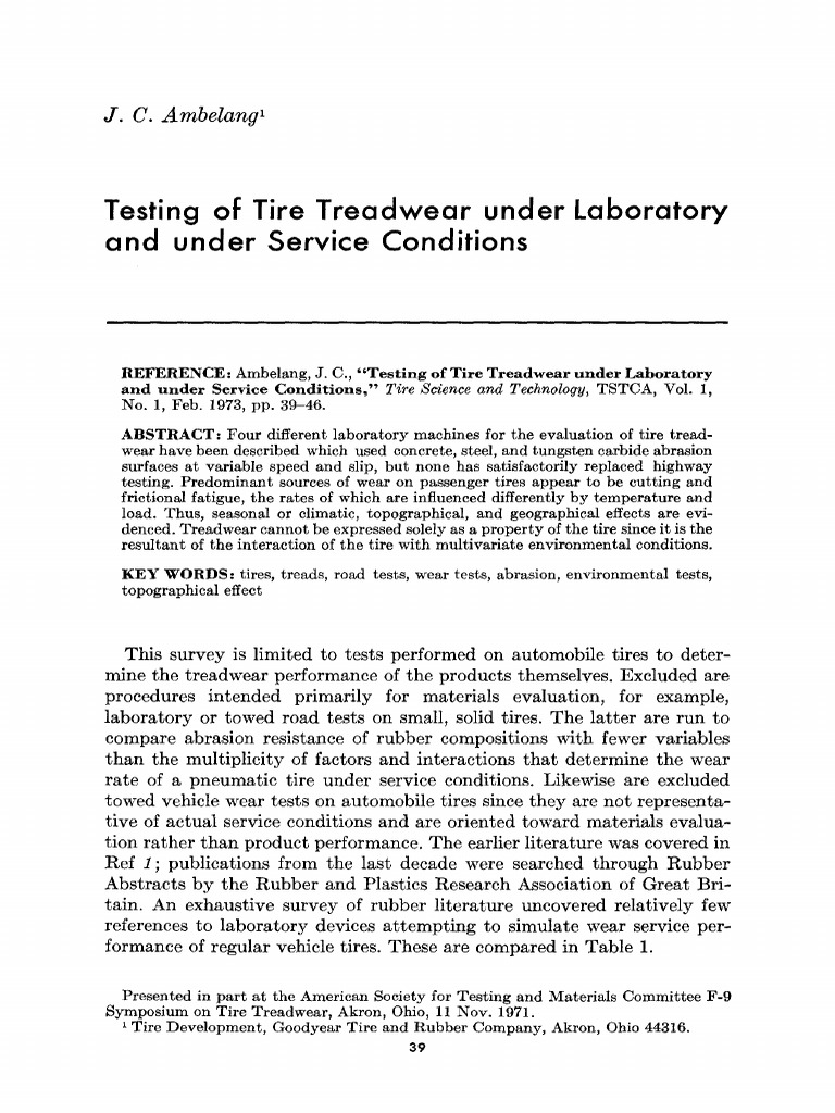 Tire Treadwear Testing Methods | PDF | Wear | Tire